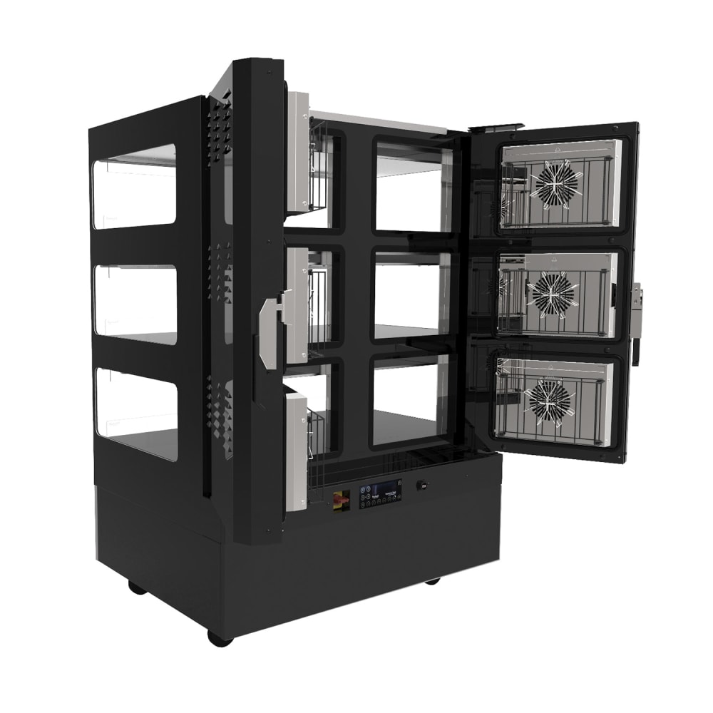 Flexeserve 39 3/10" Dual Service Floor Model Heated Display Case - (3 ...