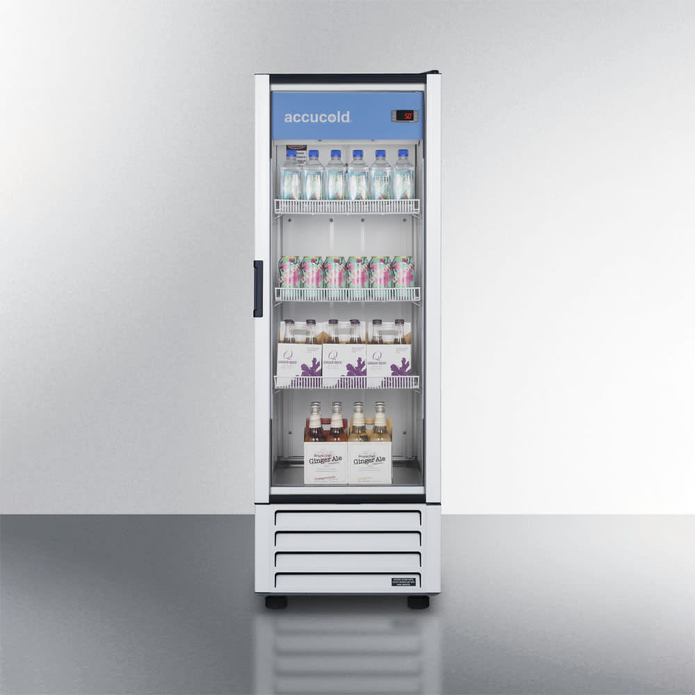 Accucold 21" SCR Series One Section Glass Door Merchandiser - (1) Right ...