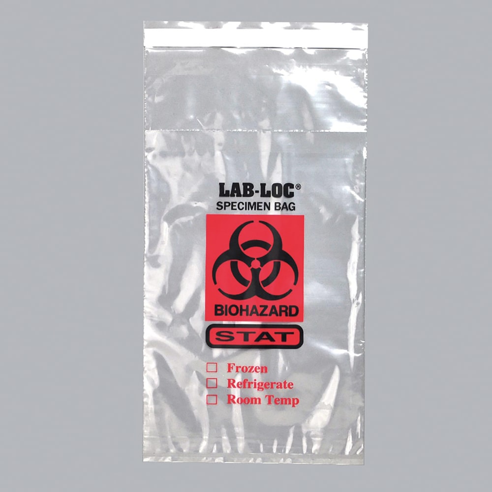 LK Packaging 3-Wall Specimen Bags w/ Tamper-Evident - 6" x 10 ...