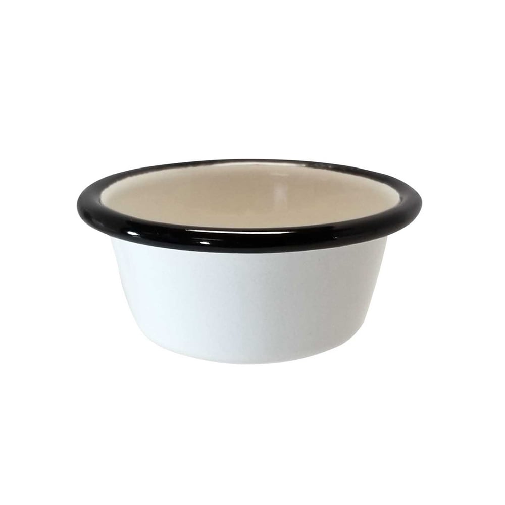Tablecraft 10959 3 oz Enamelware Collection™ Ramekin - Porcelain, White