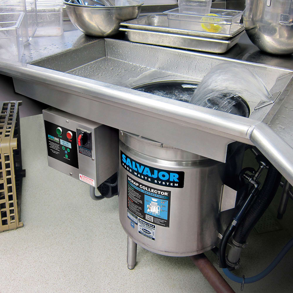 Salvajor P914 Pot Pan Scrap Collector, Pre-Flushing & Disposer, 3/4 HP ...