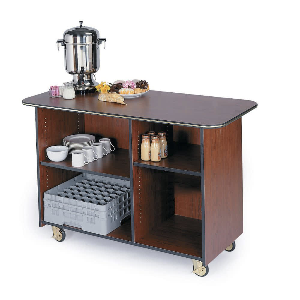 Lakeside 68100 57 1/2" Mobile Enclosed Beverage Service Cart w/ (4 ...