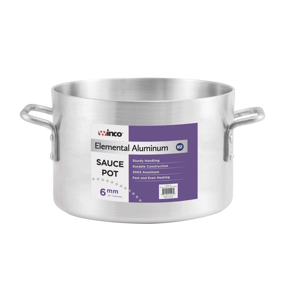 Winco ASHP-60 60 qt Aluminum Sauce Pot
