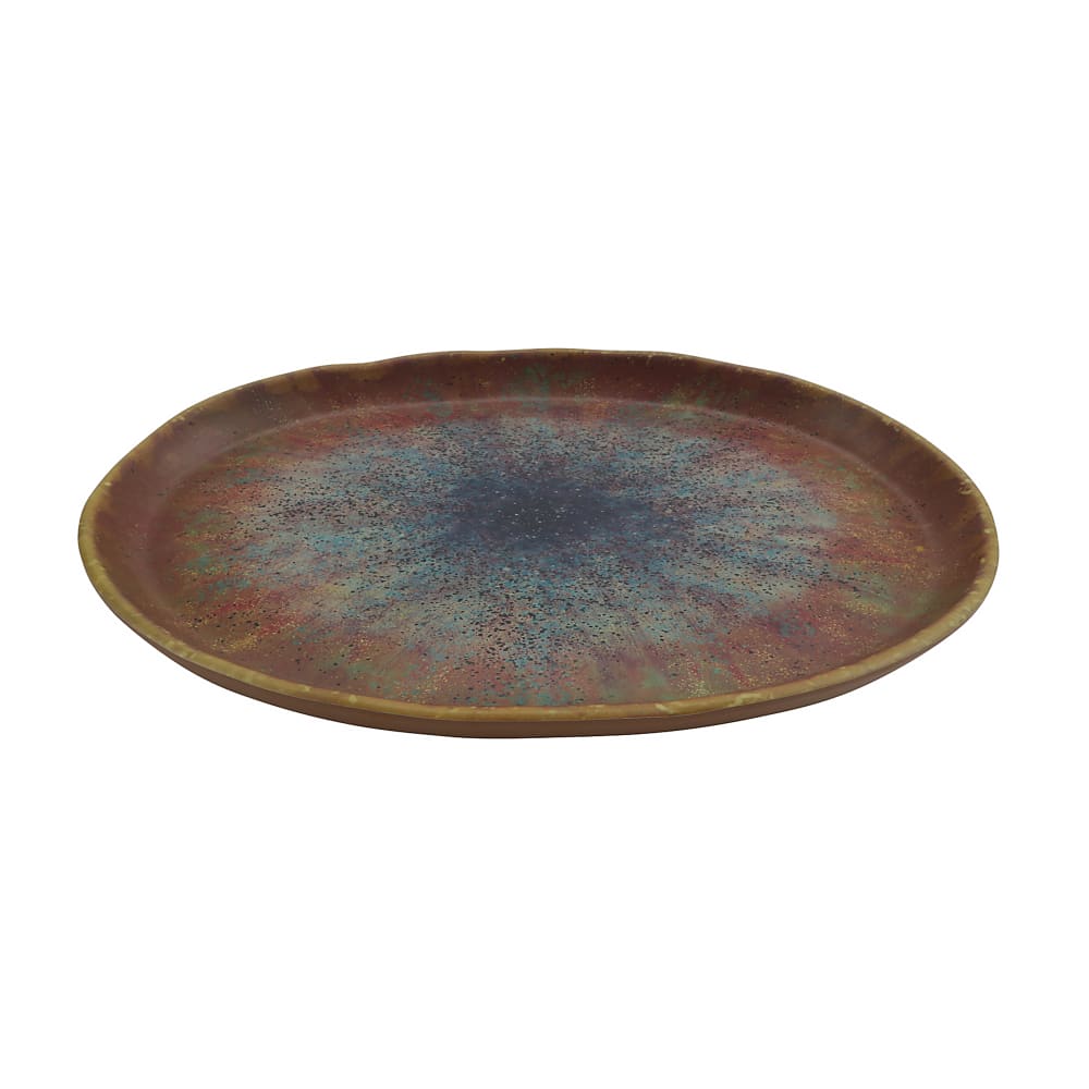 GET 12" x 7 3/4" Oval Cheforward™ Plate - Melamine, Clay Azul Iris ...