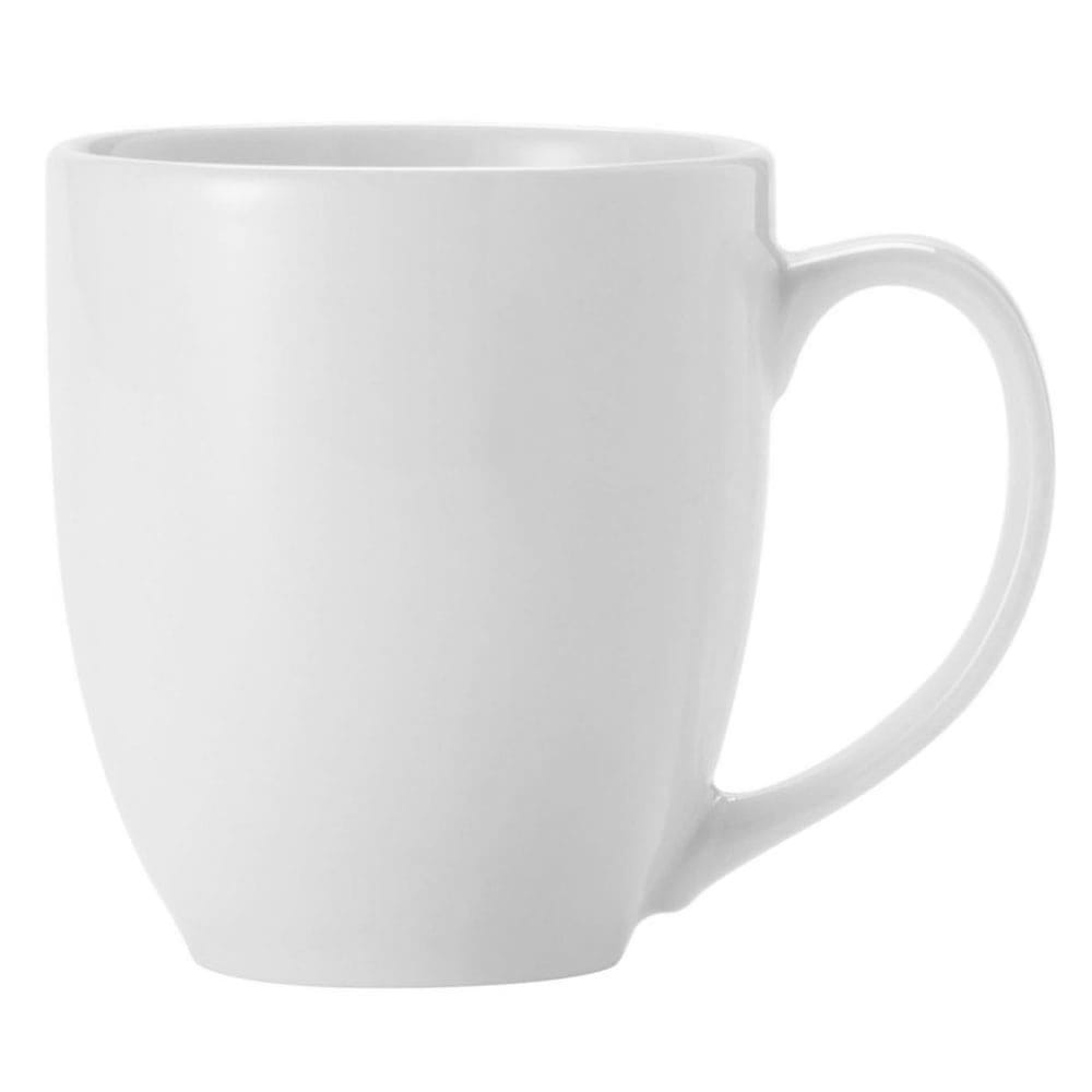 Libbey 840-901-914 14 oz Porcelana Euro Mug - Porcelain, Bright White