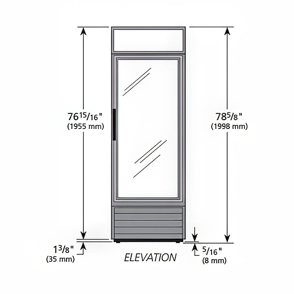 True GDM-23F-HC~TSL01 27" One Section Display Freezer w/ Left Hinged ...