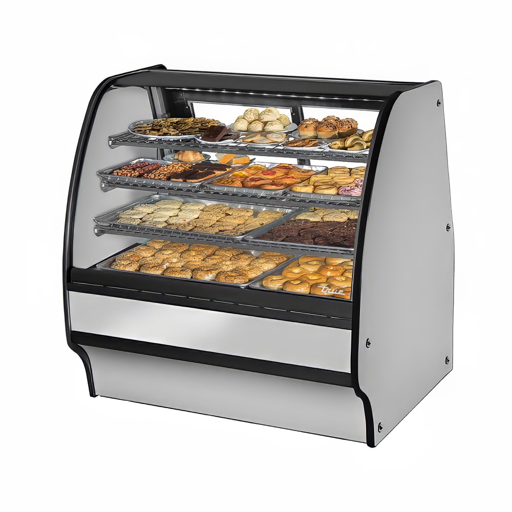 True TGM-DC-59-SC/SC-S-S 59 1/4" Full Service Dry Bakery Case w/ Curved ...