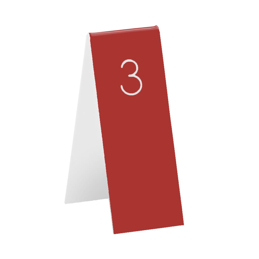 Cal-Mil 22623-1 1 3/4" Tabletop Number Tent - Any Number Sequence, Red ...