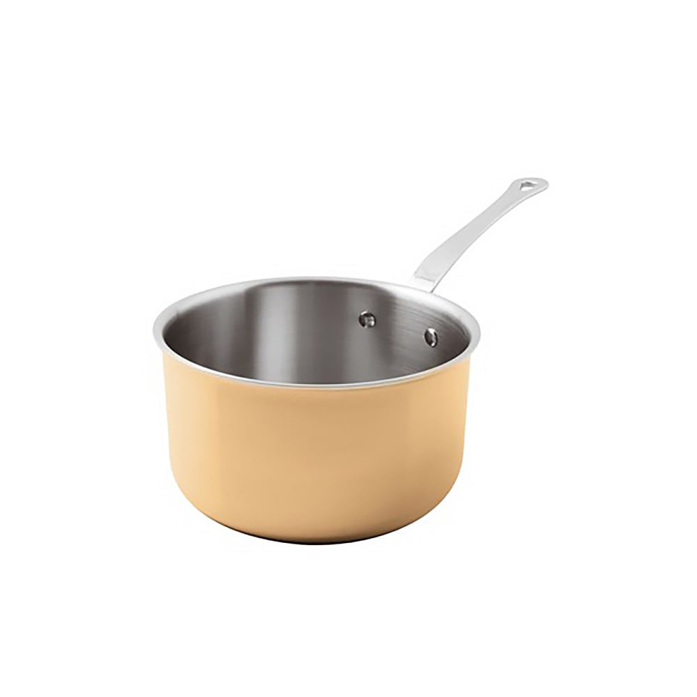 Paderno 1 3/4 qt Aluminum/Copper/Stainless Steel Saucepan w/ Stainless ...