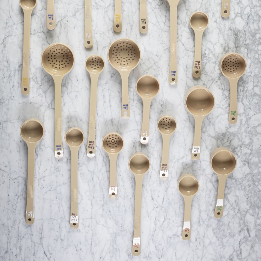 Tablecraft 10651 4 oz Perforated Portion Spoon w/ Short Handle ...