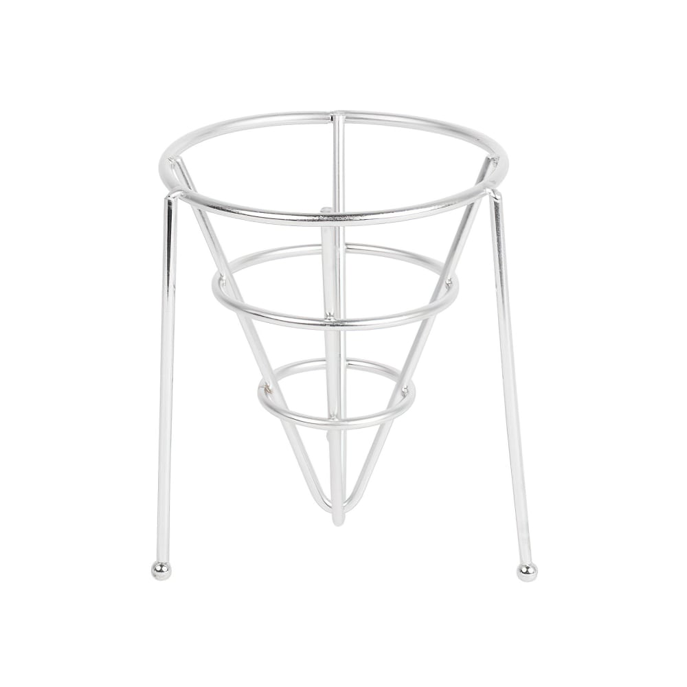 GET 5" Round Wire Fry Cone Basket - 6"H, Stainless Steel (4-83888)