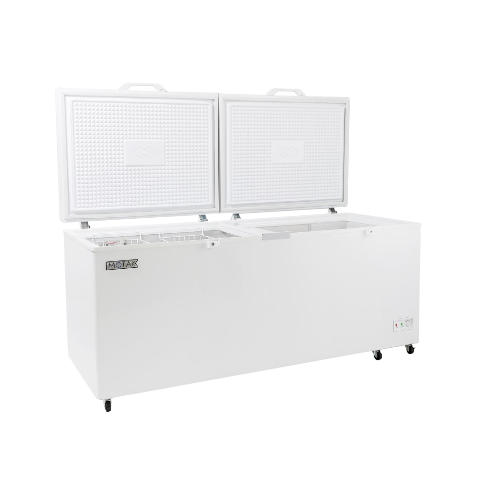 MoTak MCF-24 77" Mobile Chest Freezer w/ (2) Baskets - White, 115v