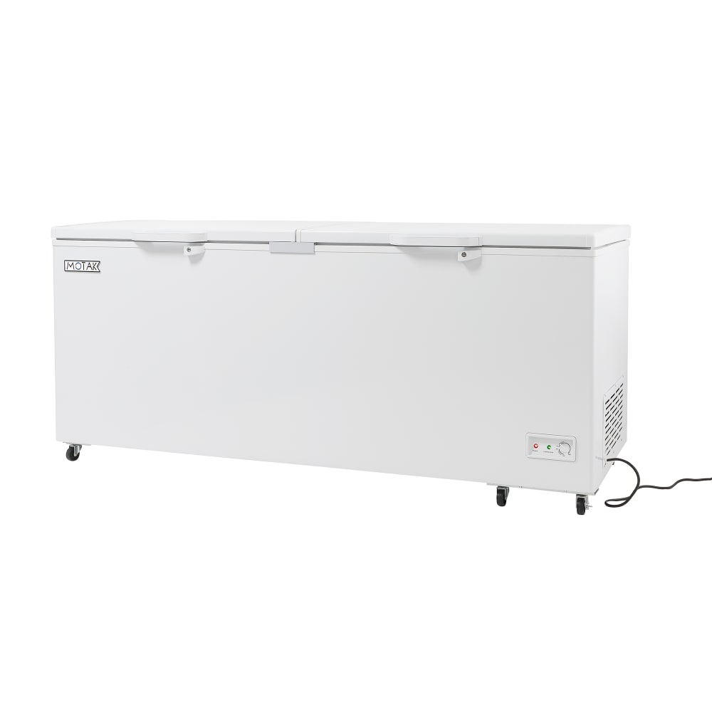 MoTak MCF-24 77" Mobile Chest Freezer w/ (2) Baskets - White, 115v