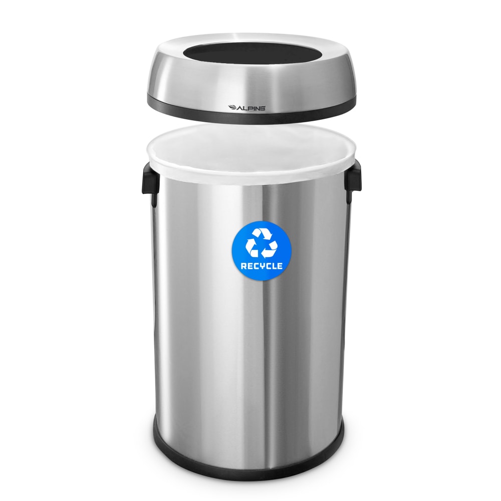 Alpine Industries ALP470-65L-R 17 gal Multiple Material Recycle Bin ...