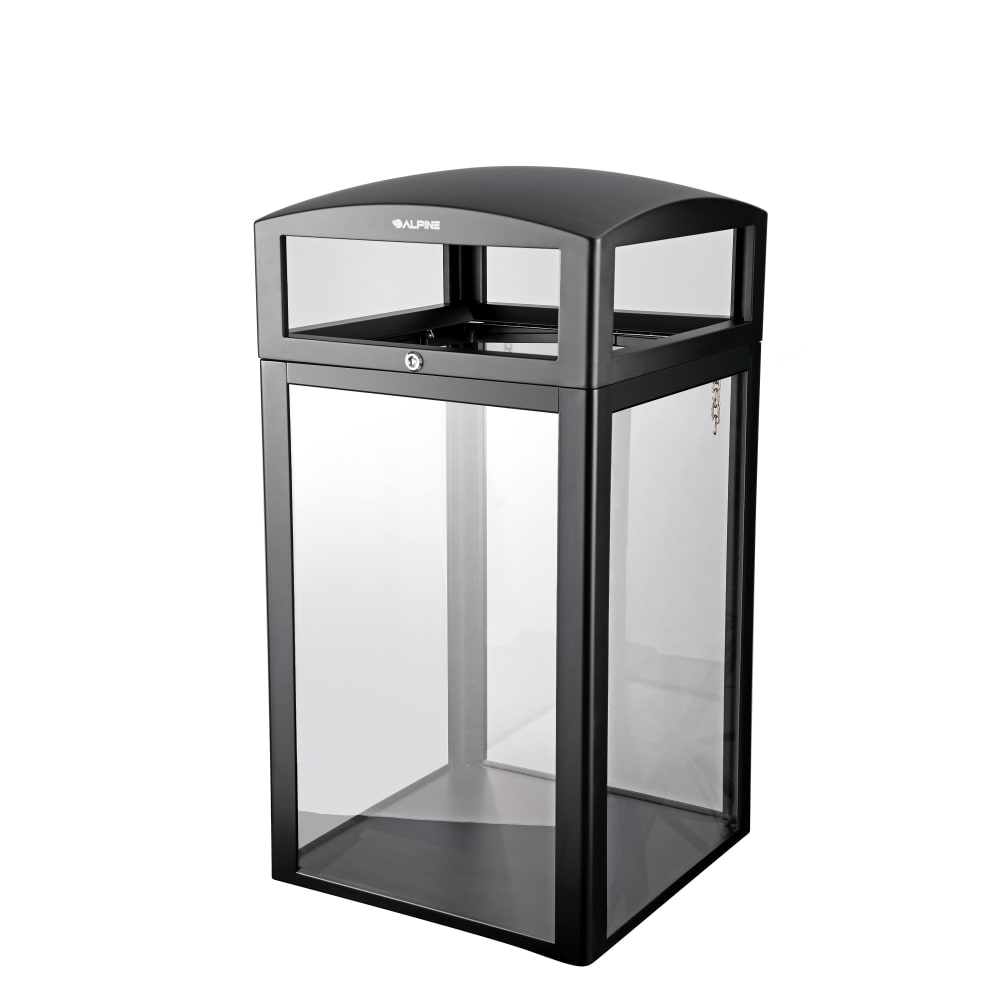 Alpine Industries ALP471-40-CLR 40 Gallon Outdoor Trash Container ...