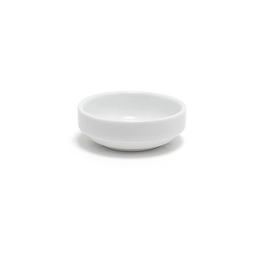 Front of the House 1 1/2 oz Round Ramekin - Porcelain, White (DSD057WHP24)