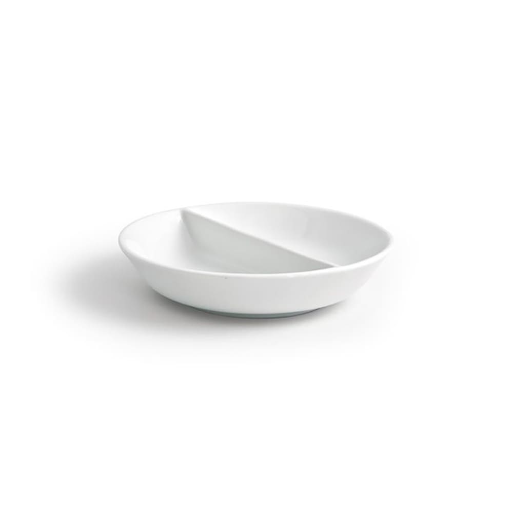 Front of the House 4 oz Monaco Dish w/ (2) Compartments - Porcelain ...