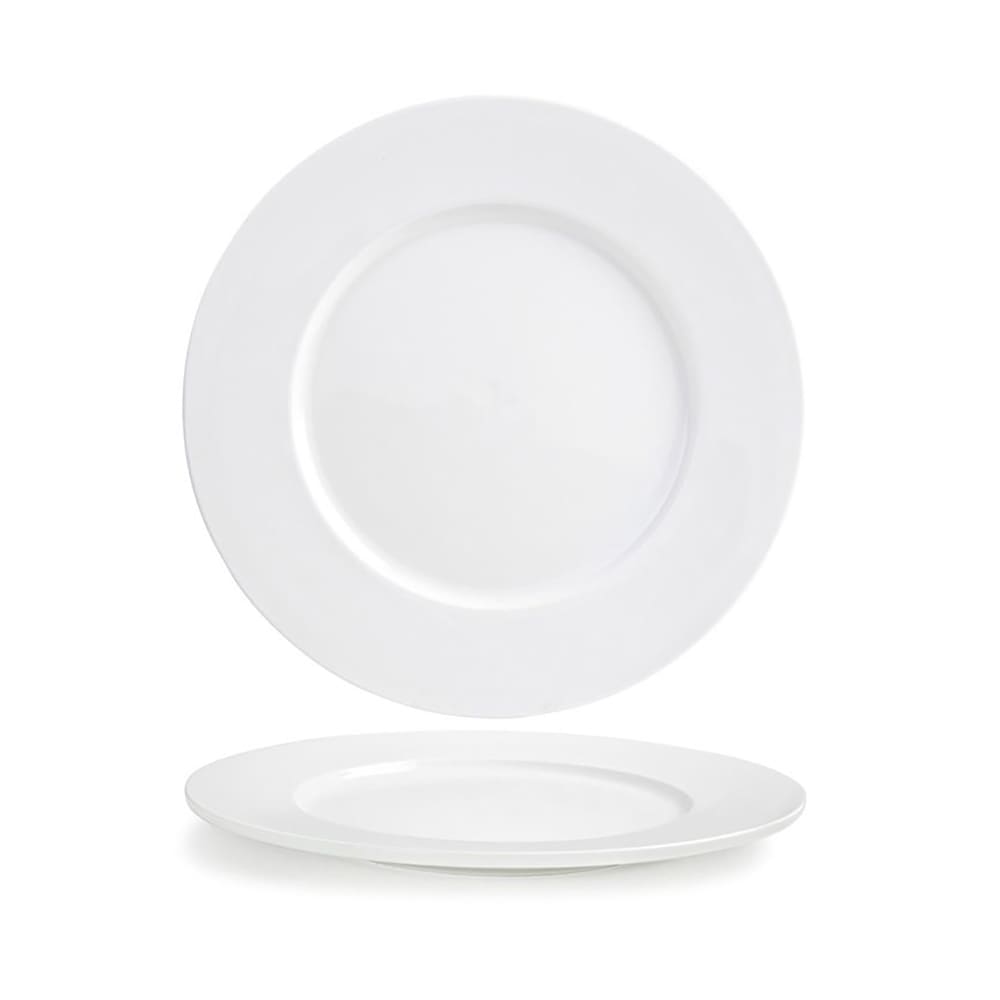 Front of the House 12 1/2" Round Monaco Plate - Porcelain, White ...