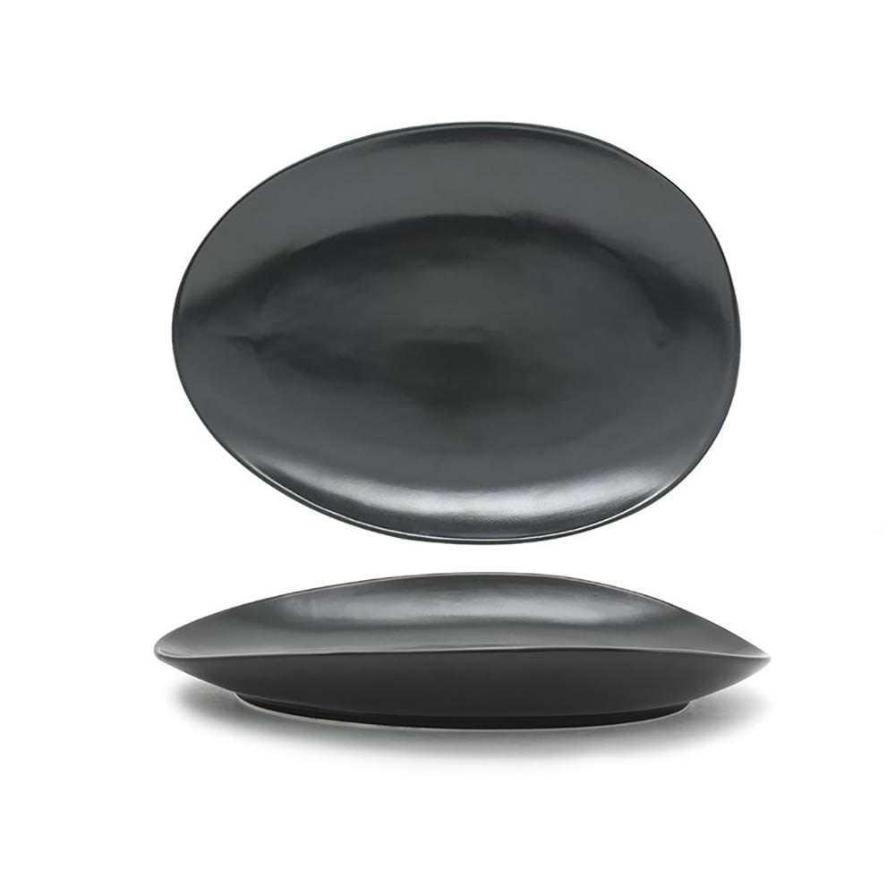 Front of the House Oval Tides™ Plate - 12" x 8 3/4", Porcelain, Mussel ...