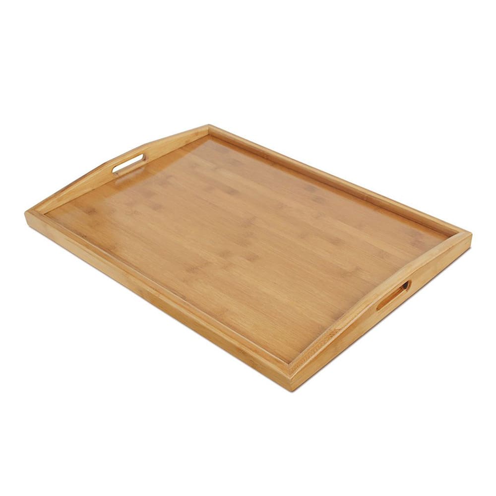 Front of the House Rectangular Room Service Tray, 26" x 18", Bamboo ...