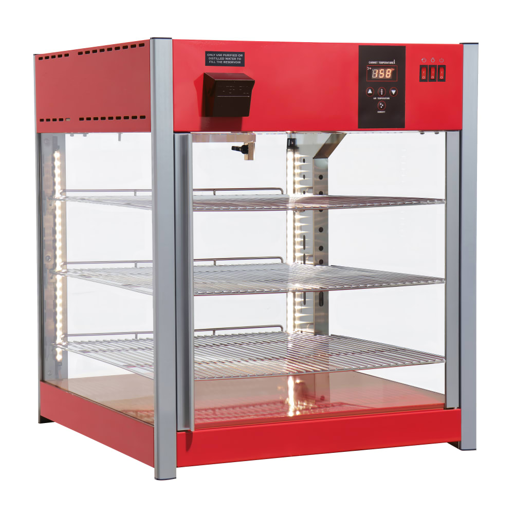 Winco EDM-1PT 23 5/8" Dual Service Countertop Heater Display Case - (3 ...