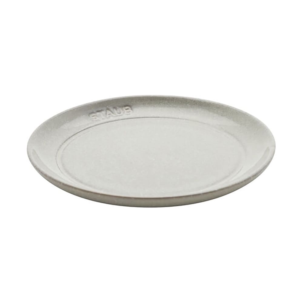 Staub 6" Round Appetizer Plate - Ceramic, White Truffle (1021439)