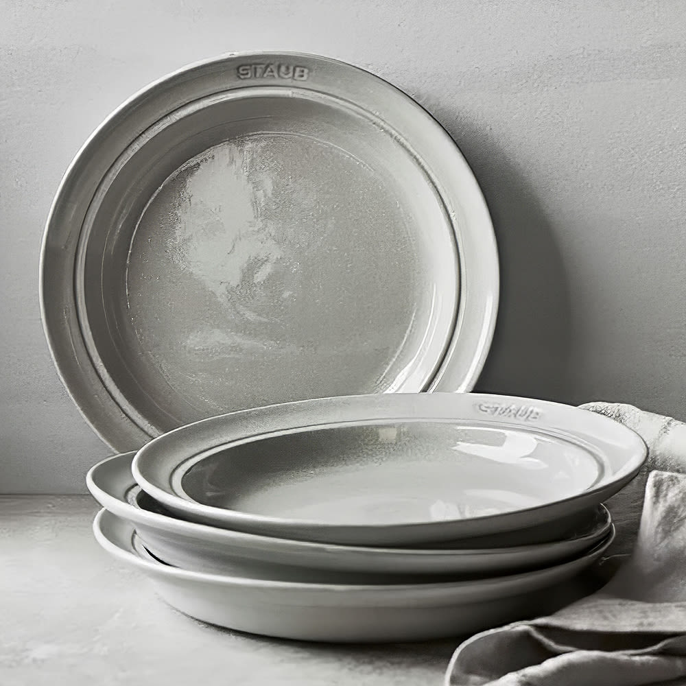 Staub 12 Piece Dinnerware Set - Ceramic, White Truffle (1021452)