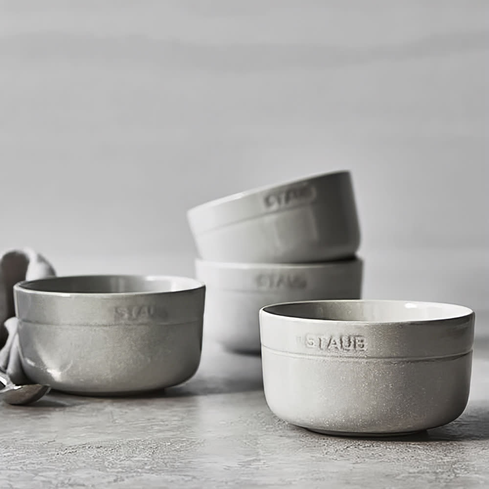 Staub 12 Piece Dinnerware Set - Ceramic, White Truffle (1021452)