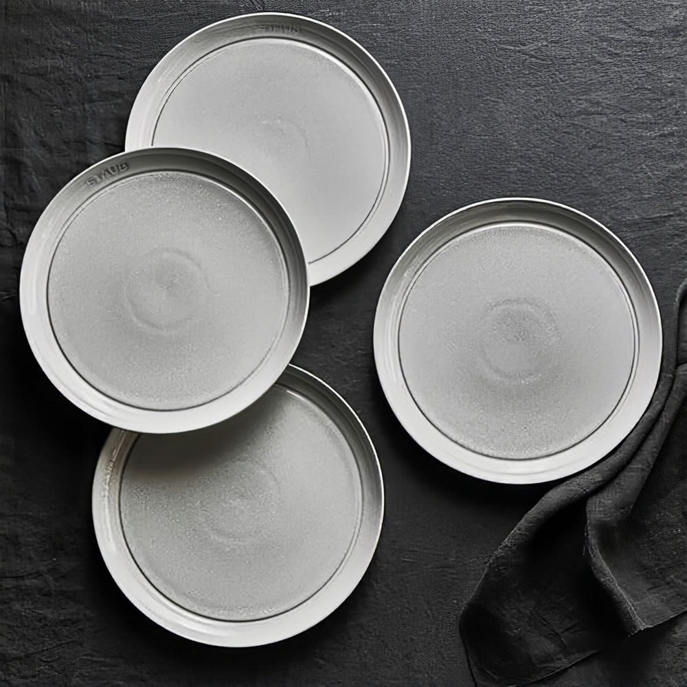 Staub 9" Round Salad Plate - Ceramic, White Truffle (1021445)