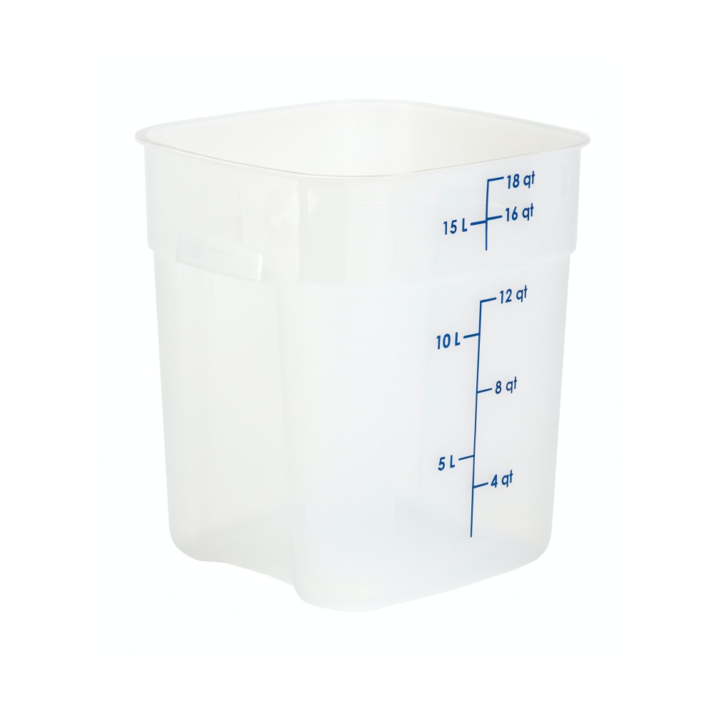 Cambro 18SFSPROPP190 18 qt FreshPro Square Food Storage Container ...