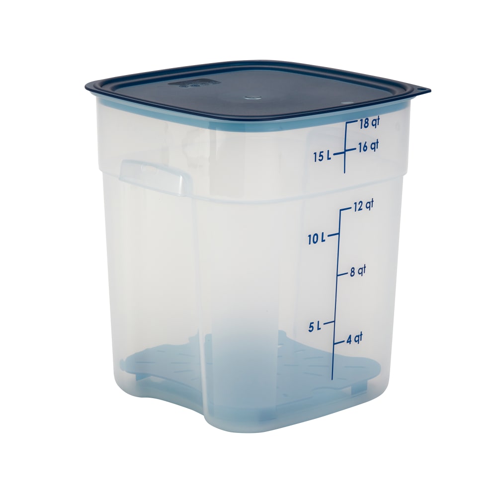 Cambro 18SFSPROPP190 18 qt FreshPro Square Food Storage Container ...