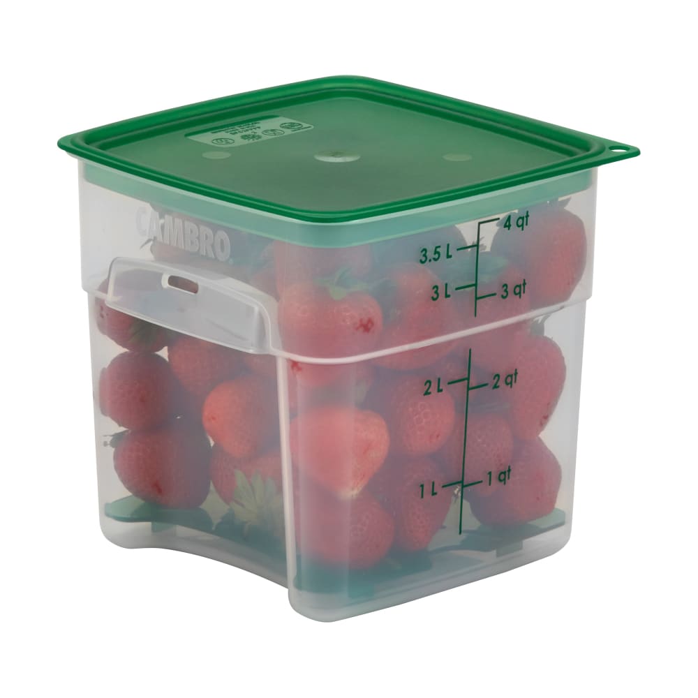 Cambro 4SFSPROPP190 4 qt FreshPro Square Food Storage Container ...