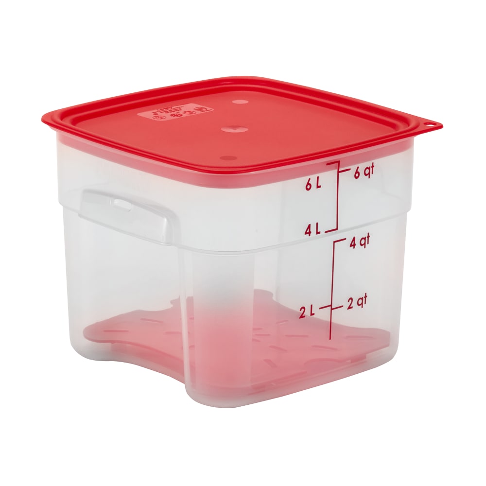 Cambro 6SFSPROPP190 6 qt FreshPro Square Food Storage Container ...