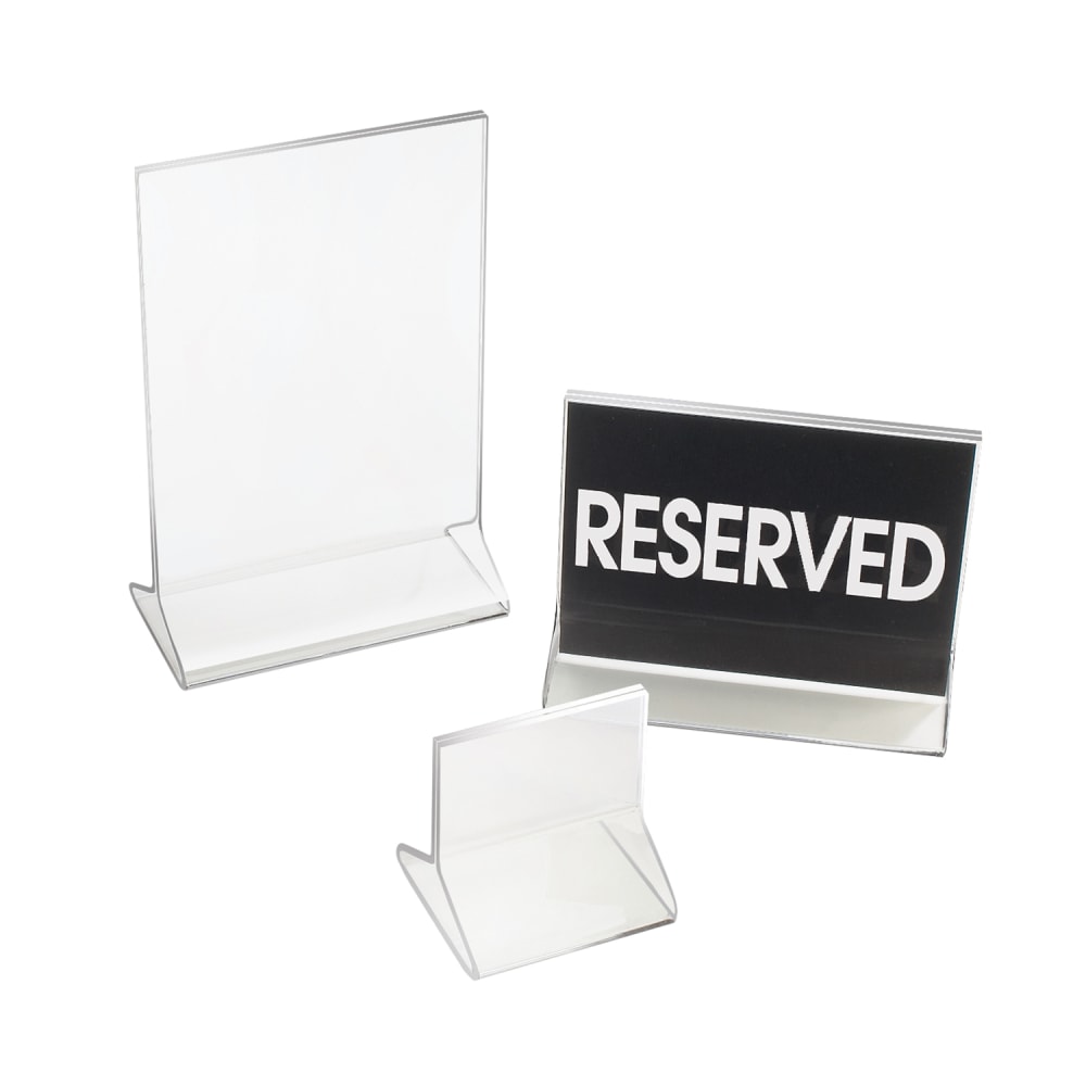 Cal-Mil 523 Tabletop Menu Card Holder - 4 1/2" x 6 1/2", Acrylic