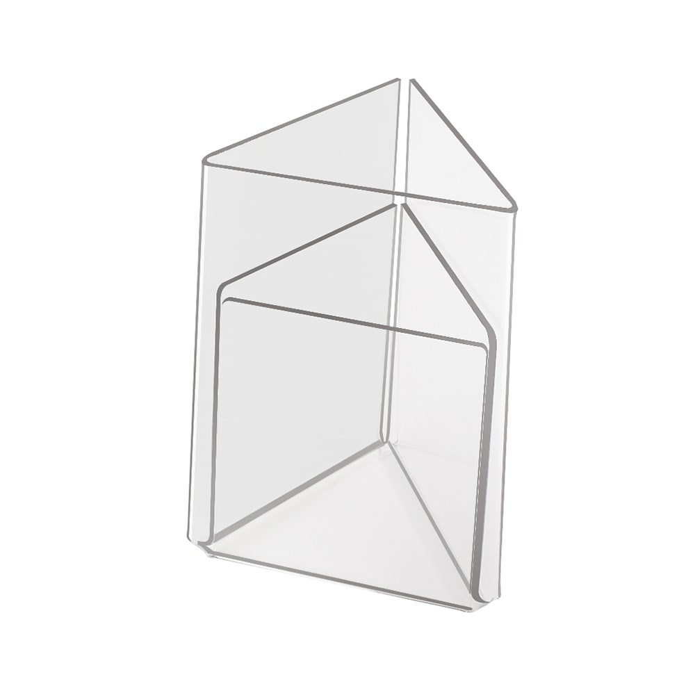 Cal-Mil 541 Three-Sided Tabletop Menu Card Holder - 4" x 6", Acrylic