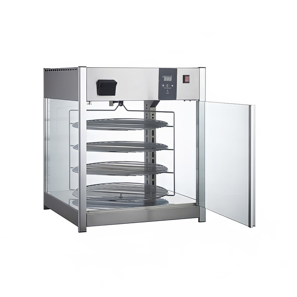 Bakemax BMPW418 25 1/2" Rotating Heated Pizza Merchandiser w/ (4 ...