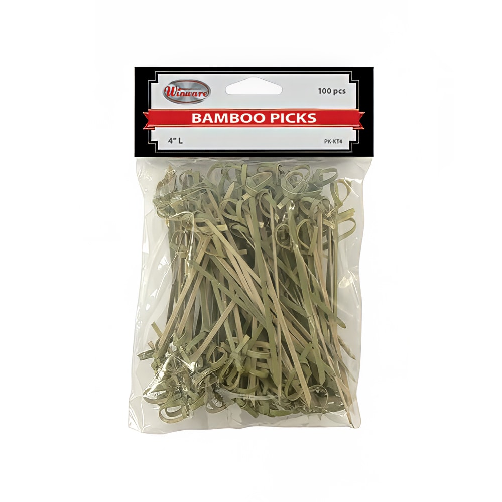 Winco PK-KT4 4" Bamboo Knot Pick