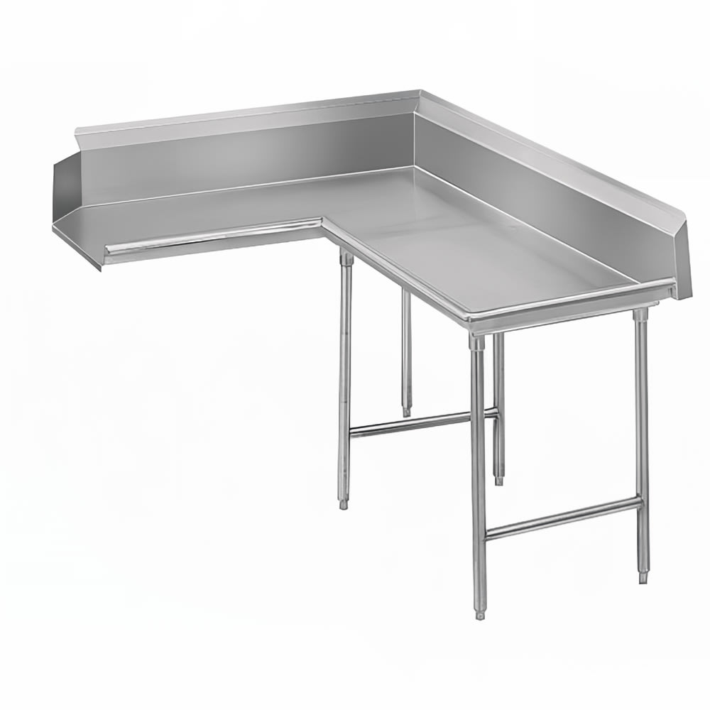 Advance Tabco DTC-K70-48R 47" L Shaped Dish Table - Left to Right