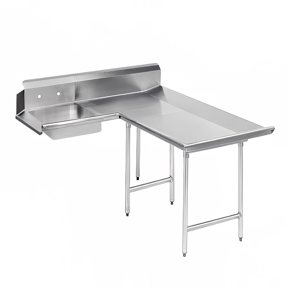 Advance Tabco DTS-D70-48R 67" L Shaped Dish Table - Right to Left, (1 ...