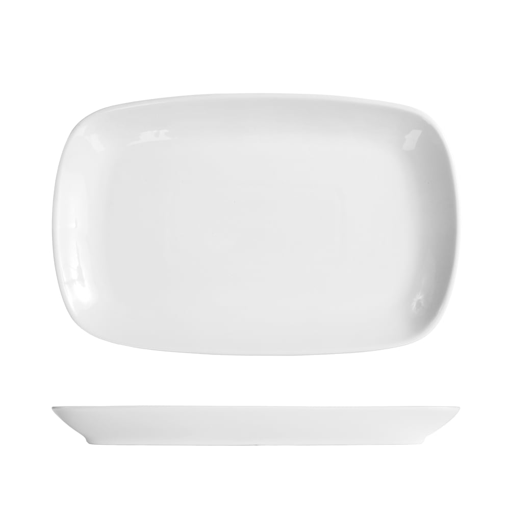 Fortessa 10" x 6 1/2" Rectangular Coupe du Jour Platter - China, White ...