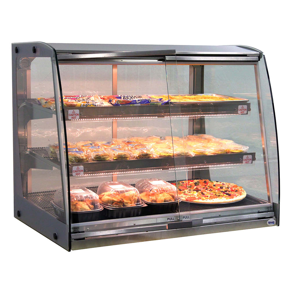 SandenVendo 42 7/10" Dual Service Countertop Countertop Heated Display ...