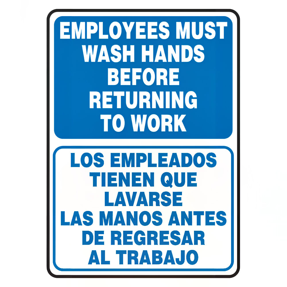 Accuform Signs SBMRST579VA Bilingual Hand Washing Sign - 14" X 10 ...