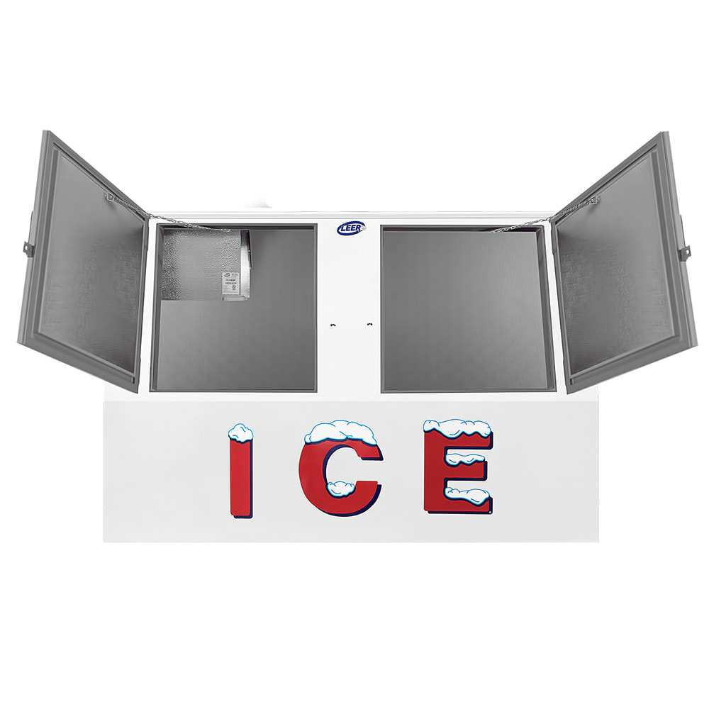 Leer LP462C-R290 (3460301) 73" Outdoor Slanted Ice Merchandiser w/ (120 ...