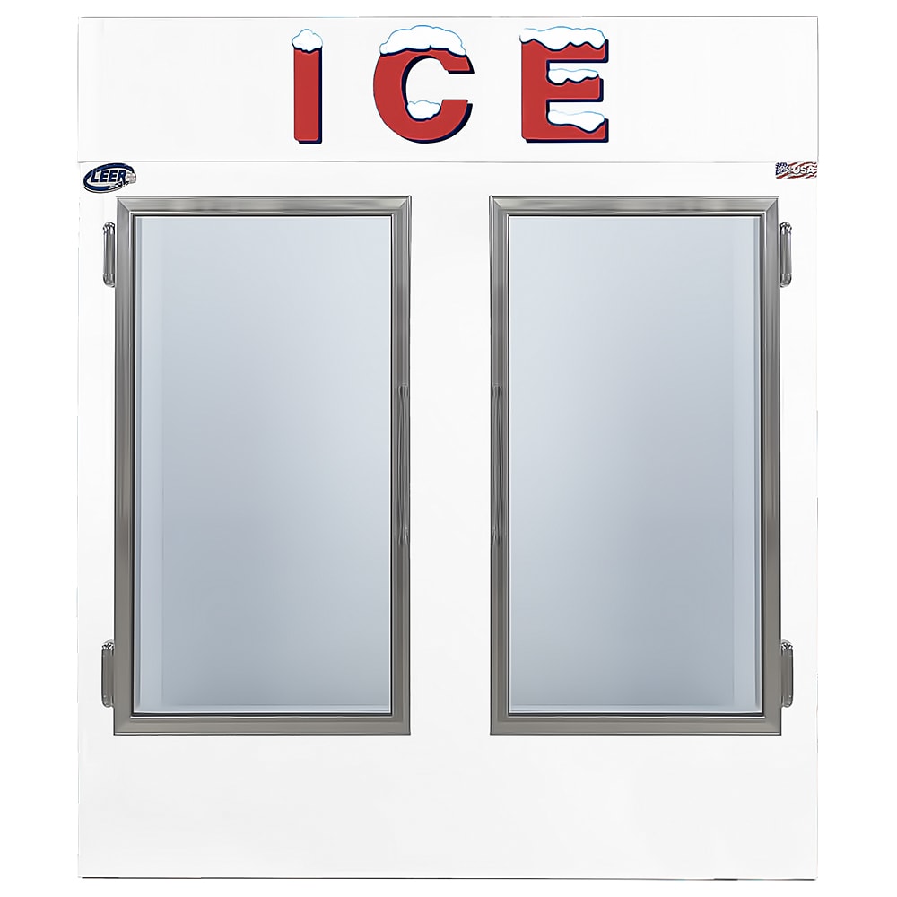 Leer 64AG-R290 (3604401) 64" Indoor Ice Merchandiser w/ (130) 10 lb Bag ...