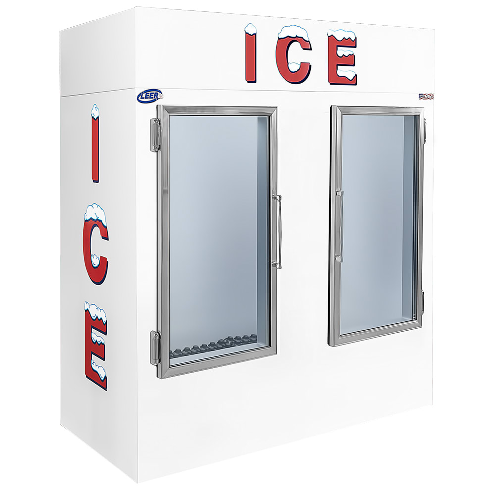 Leer 64CG-R290 (3600401) 64" Indoor Ice Merchandiser w/ (145) 10 lb Bag ...