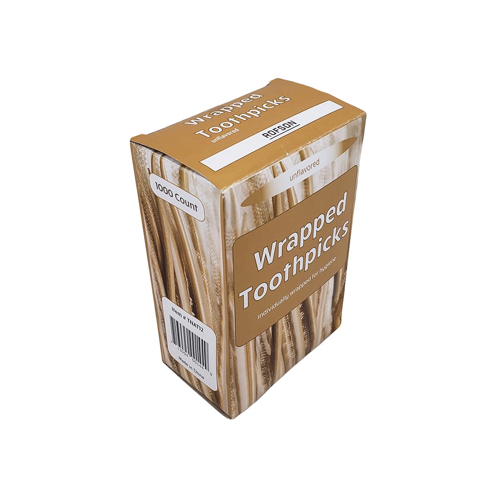 Rofson TNAT12 Cello Wrapped Wood Toothpicks