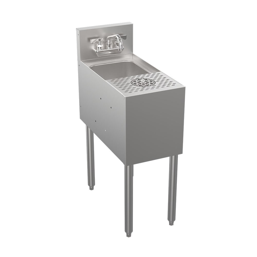 Krowne KR24-MS12 Underbar Speed Unit w/ Dump Sink & Speed Rinser, 12" x ...