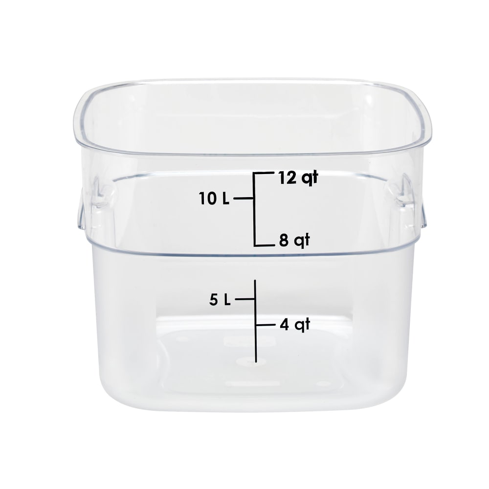 Cambro 12SFSPROCW135 12 qt FreshPro Square Food Storage Container ...