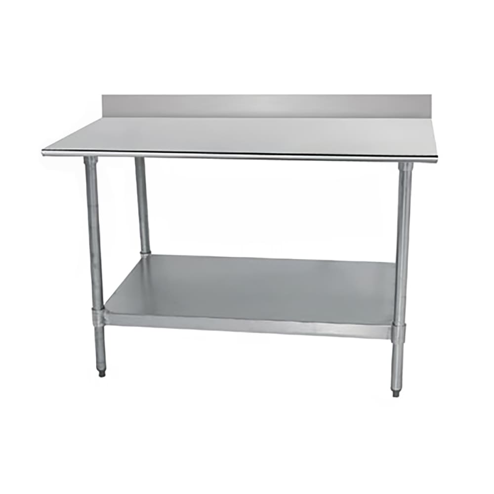 Advance Tabco TTK-306-X 72" 18 ga Work Table w/ Undershelf & 430 Series ...