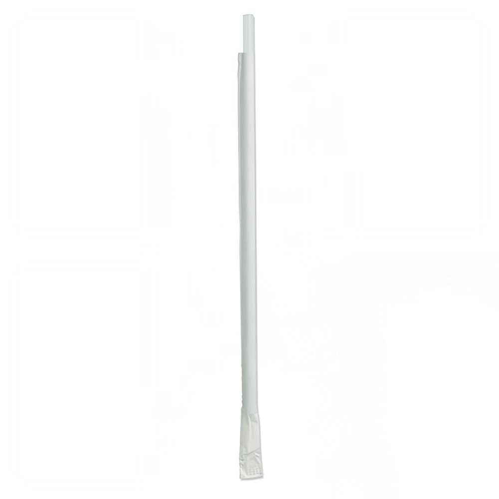 D&W Fine Pack 10 1/4" Wrapped Giant Straws - Polypropylene, Clear ...
